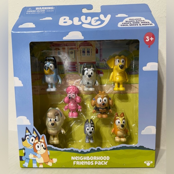moose toys | Toys | Bluey Neighborhood Friends 8 Figure Pack Bingo ...